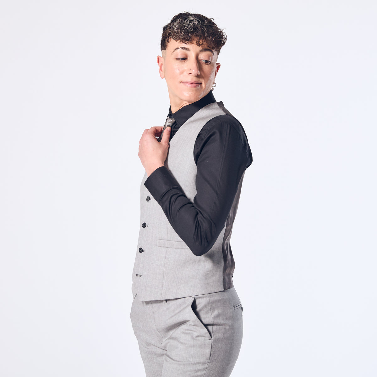 The Georgie Sky Gray Vest | Kirrin Finch