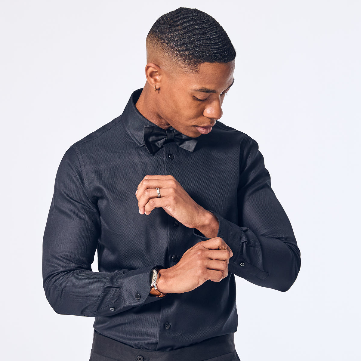 The Kirrin Jet Black Tuxedo Shirt | Kirrin Finch
