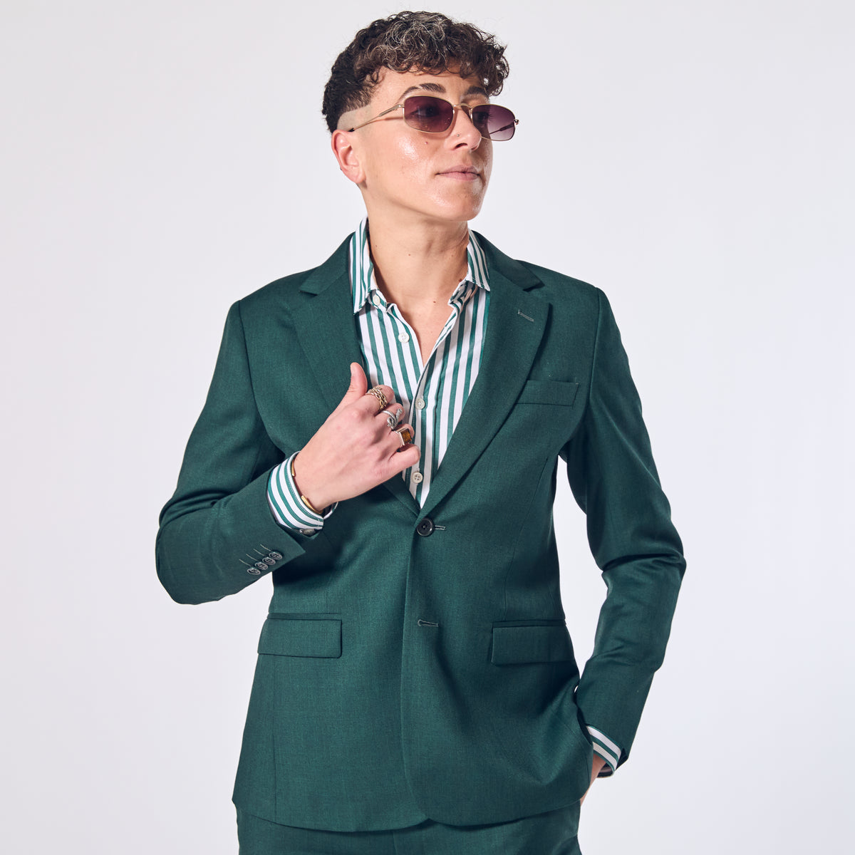 The Georgie Emerald Suit Blazer | Kirrin Finch