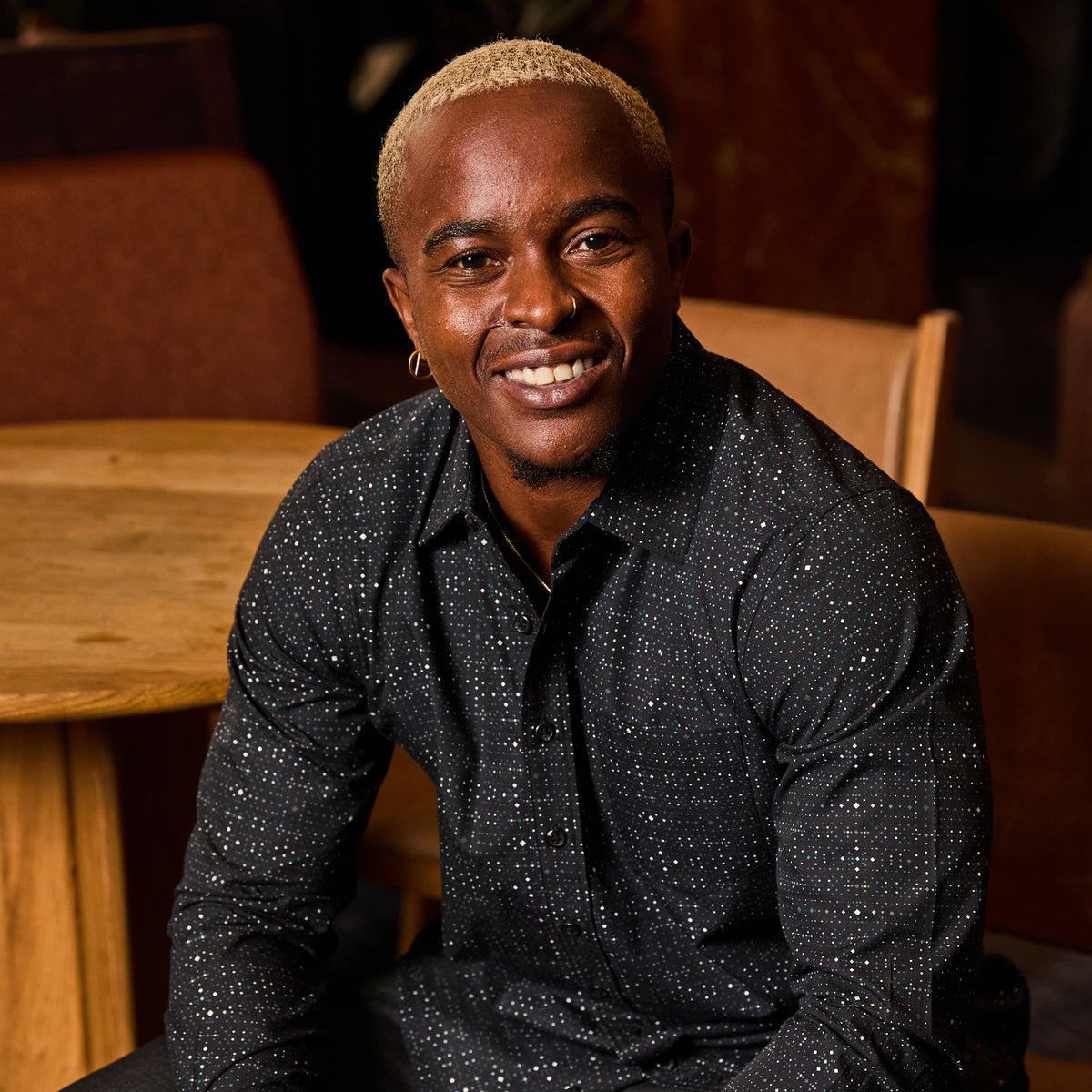 Androgynous Galaxy Point Collar Shirt | Kirrin Finch